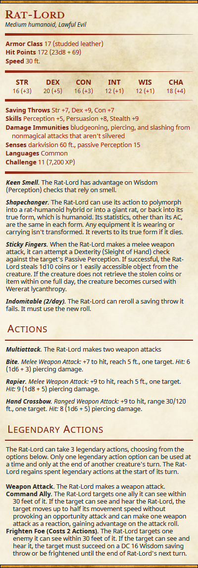 Monster Mash: Wererat + Warlord – Amethyst Wulf Games